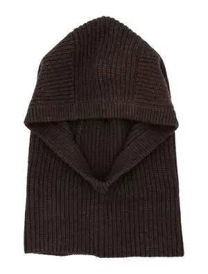 THE FRANKIE SHOP Ribbed Knit Balaclava - Marrone