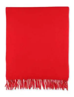 THE FRANKIE SHOP Fringed Wool Scarf - Rosso
