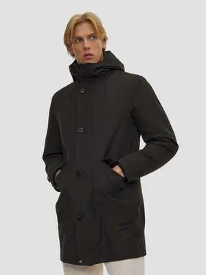 Woolrich 3-in-1 Reversible Quilted Jacket With Removable Inner, Drawstring Hood & Welt Pockets