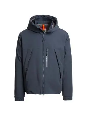 PARAJUMPERS Primaloft Padded Utility Jacket With Adjustable Hood, Two-way Zip & Drawstring Hem - Blu