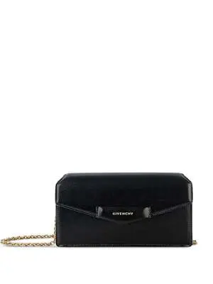 Givenchy Box Calfskin Mini Clutch With Gold-tone Chain Strap And Card Slots
