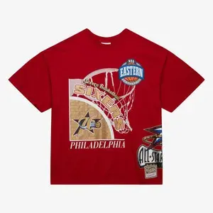Mitchell & Ness Philadelphia 76ers Hardwood Classics Logo Blast T-shirt