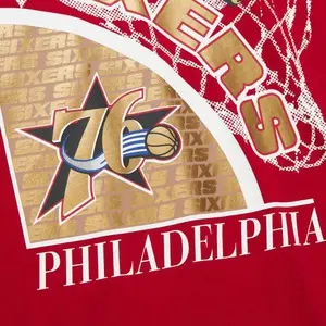 Mitchell & Ness Philadelphia 76ers Hardwood Classics Logo Blast T-shirt