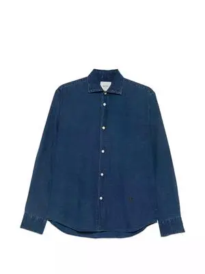 KOIKE BARCELONA Flower-patch Denim Shirt - Blue