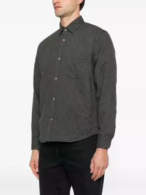 KOIKE BARCELONA Herringbone-pattern Chest-pocket Shirt Jacket