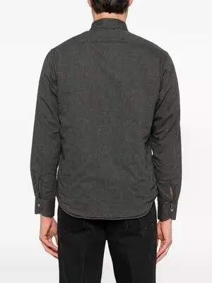 KOIKE BARCELONA Herringbone-pattern Chest-pocket Shirt Jacket