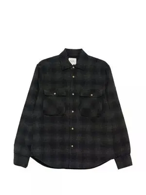 KOIKE BARCELONA Check-pattern Flap-pocket Shirt Jacket - Blue