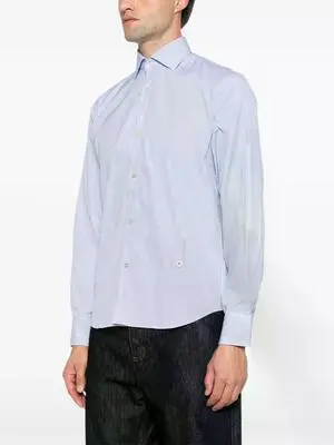 KOIKE BARCELONA Striped Embroidered-detail Shirt