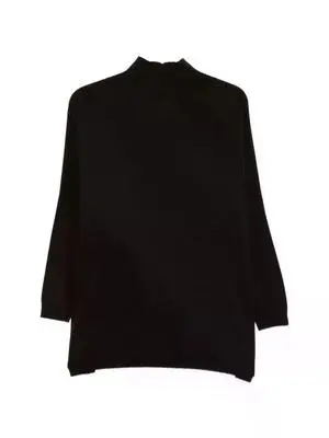 VANISE High-neck Chest-pocket Sweater - Brown