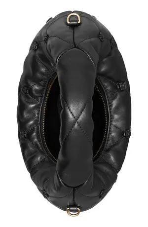 Tory Burch Bunny Knot Leather Crescent Bag