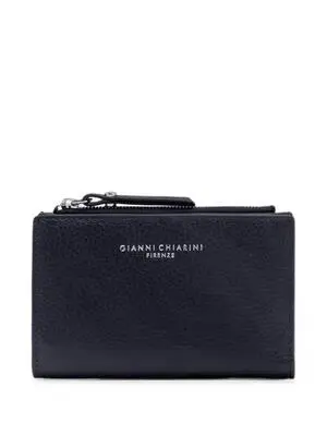 GIANNI CHIARINI Dollaro Grainy-leather Wallet - Blue