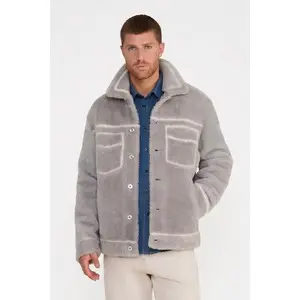 FURNIQ UK Ashton Shearling Jacket - Gray