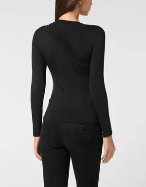 Philipp Plein Modal Draped Longsleeve Fatale