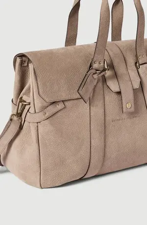 Brunello Cucinelli Textured Nubuck Bag