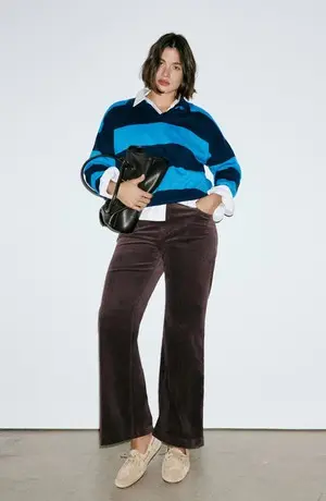 Mango Jolene Flare Corduroy Jeans - Brown