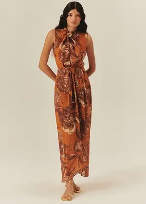 EXQUISE Madison Pearl Buckle Maxi Dress