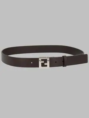 Fendi Cintura Con Fibbia Ff - Brown