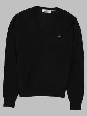 VIVIENNE WESTWOOD Maglia Mark Con Scollo A V - Black