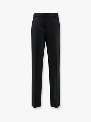 Moncler Virgin Wool Trousers With Elastic And Drawstring