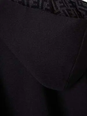 Fendi Ff Zucca Black And Grey Cashmere Poncho