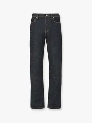 Fendi Navy Blue Five-pocket Full-length Jeans - Multicolor