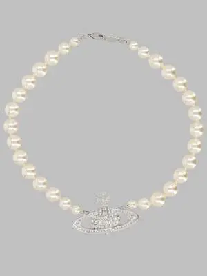 VIVIENNE WESTWOOD Collana Di Perle Con Orb - Silver