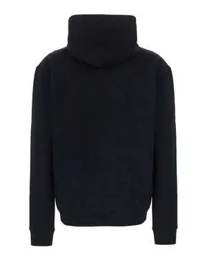 AMI Paris Hoodie With Red De Coeur Logo, Cotton - Black