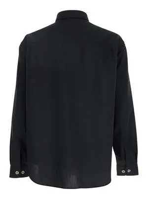 LEPLAIN Shirt With Classic Collar In Virgin Wool Blend