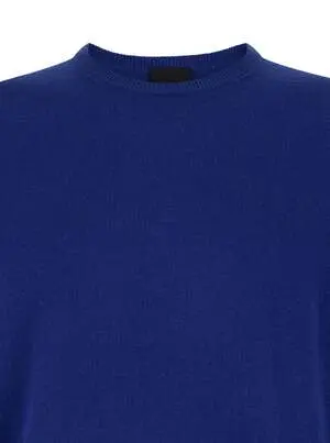 LEPLAIN Blue Crewneck Long Sleeve Sweater In Cashmere