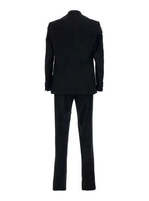 LEPLAIN Single-breasted Suit With Peak Revers In Fabric And Long Sleeve Jacket For
