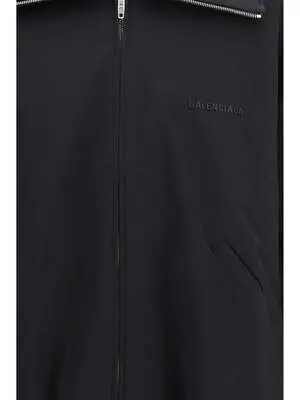 Balenciaga Stretch Technical Cotton Jersey Zip Jacket