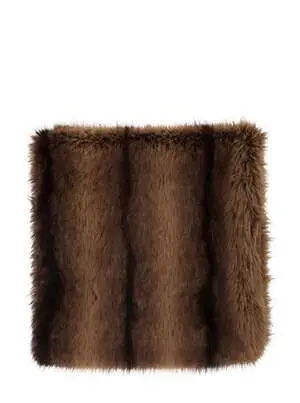 LEPLAIN Brown Faux Fur Scarf For - Multicolor