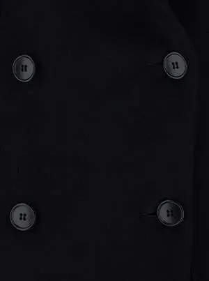 LEPLAIN Long Double-breasted Coat With Peak Revers In Fabric For