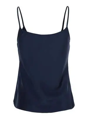 LEPLAIN Blue Top With Spaghetti Straps In Satin