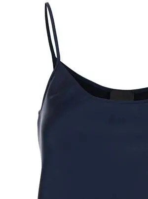 LEPLAIN Blue Top With Spaghetti Straps In Satin
