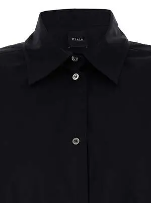 LEPLAIN Oversized Black Shirt In Cotton