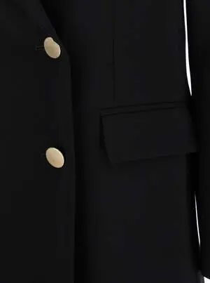 LEPLAIN Double-breasted Jacket With Golden Buttons In Cady
