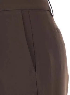 LEPLAIN Brown Pants With Belt Loops In Fabric