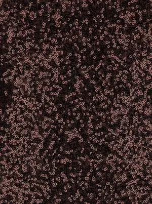 LEPLAIN Brown Dress With Round Neck And All-over Applied Sequins In Fabric For
