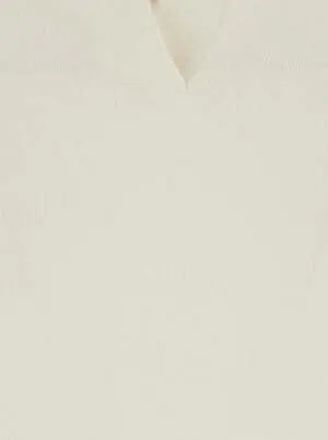 LEPLAIN V-neck Polo Collar Sweater In Cashmere