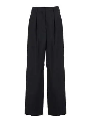 LEPLAIN Stretch Cotton Blend Trousers For - Black
