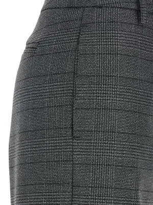 LEPLAIN Grey Trousers With Striped Motif In Wool