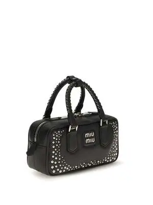 Miu Miu Arcadie Studded Leather Handbag