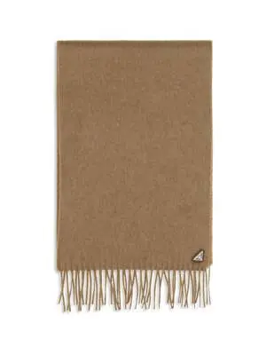 Prada Silk And Cashmere Scarf With Fringes