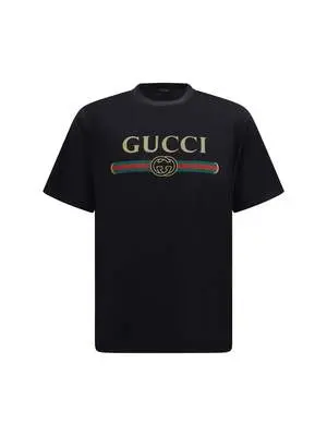 Gucci Printed Silk-blend Jersey T-shirt - Black