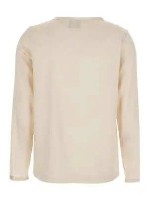 LEPLAIN Beige Silk Long Sleeve Blouse For