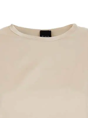 LEPLAIN Beige Silk Long Sleeve Blouse For
