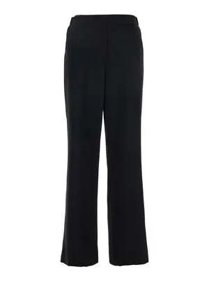 LEPLAIN Pants With Elasticated Waist At The Back And Wide Leg In Tech Fabric For - Black