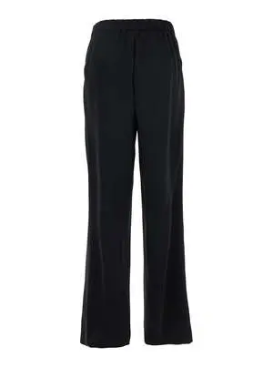 LEPLAIN Pants With Elasticated Waist At The Back And Wide Leg In Tech Fabric For