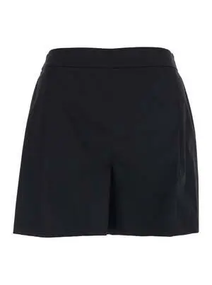LEPLAIN Cotton Blend Semi-elasticated Waist Shorts For - Black
